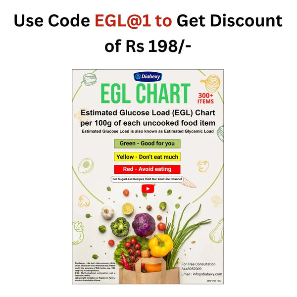Diabexy Original EGL Chart with Diet Plan @ ₹1 - GL Chart