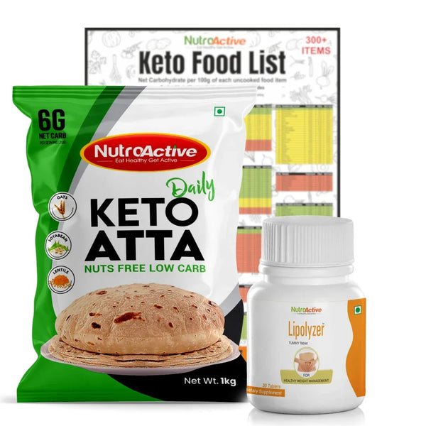 Slimming Kit: Keto Atta, Fat Burner & Food List Combo – Diabexy